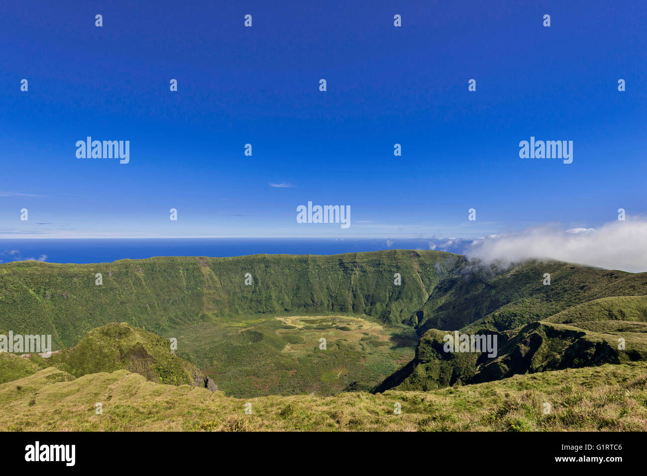 Caldera, volcano Cabeço Gordo, Faial, Azores, Portugal Stock Photo - Alamy