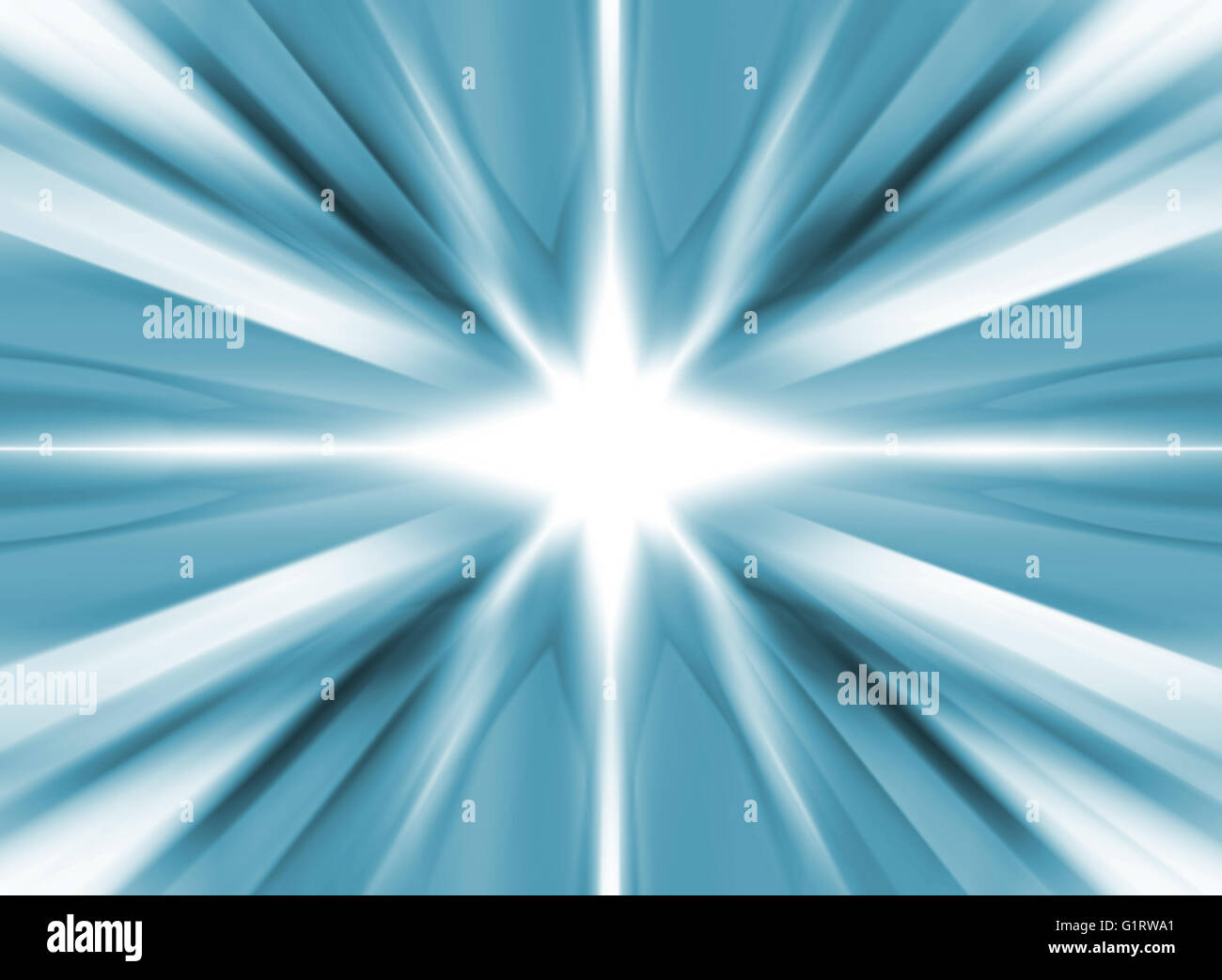 White star on a cold blue background Stock Photo - Alamy