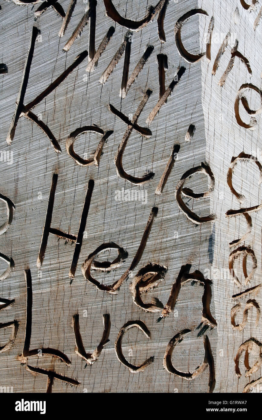 Wood carved tree hi-res stock photography and images - Alamy