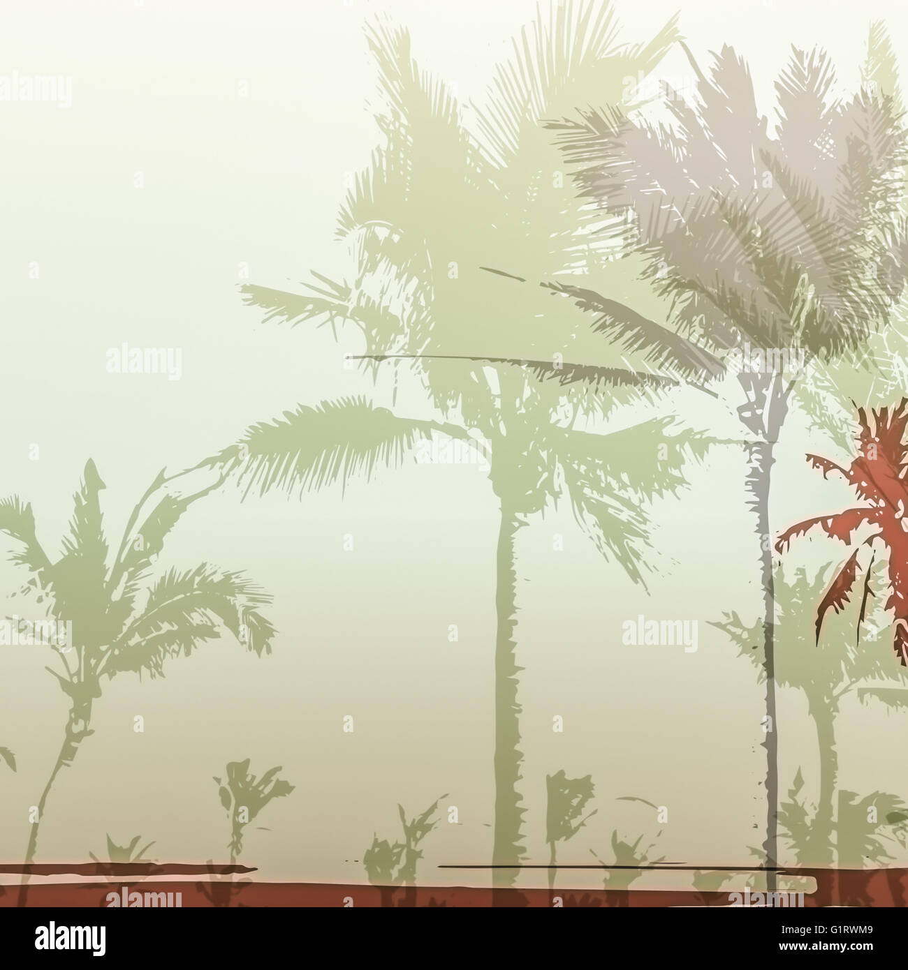 Palm tree print Stock Photo - Alamy