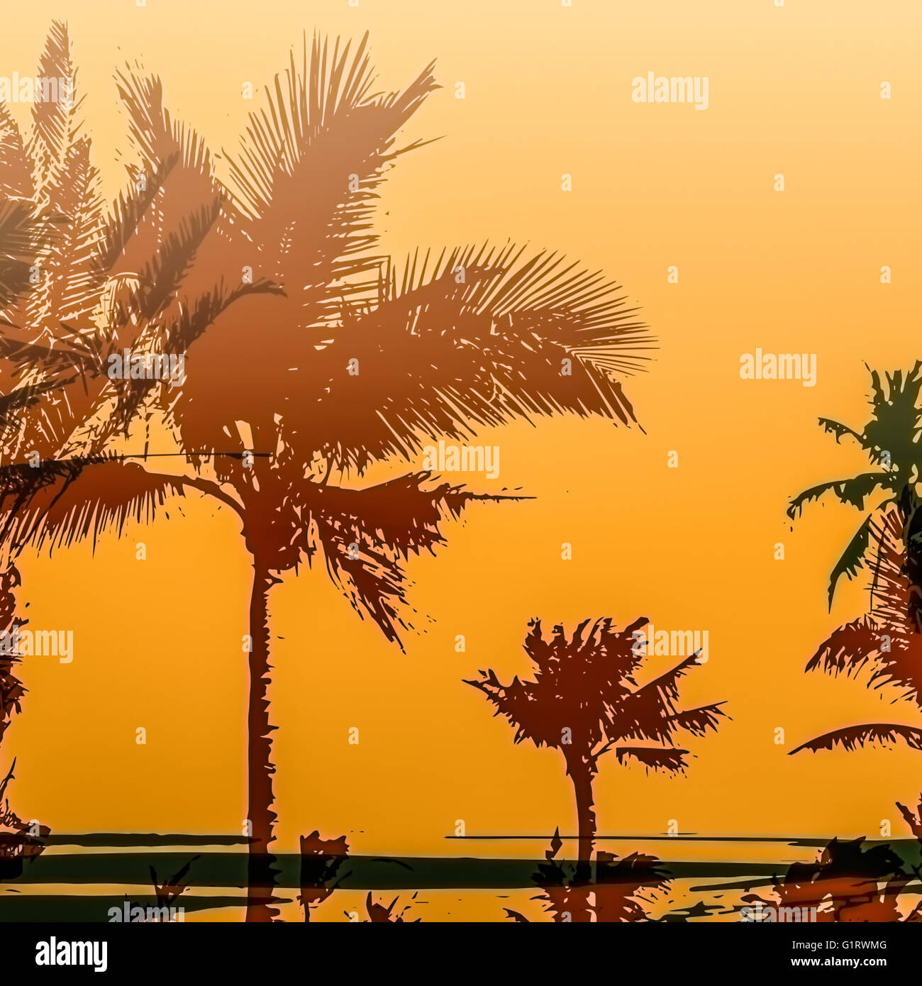 Palm tree print Stock Photo - Alamy