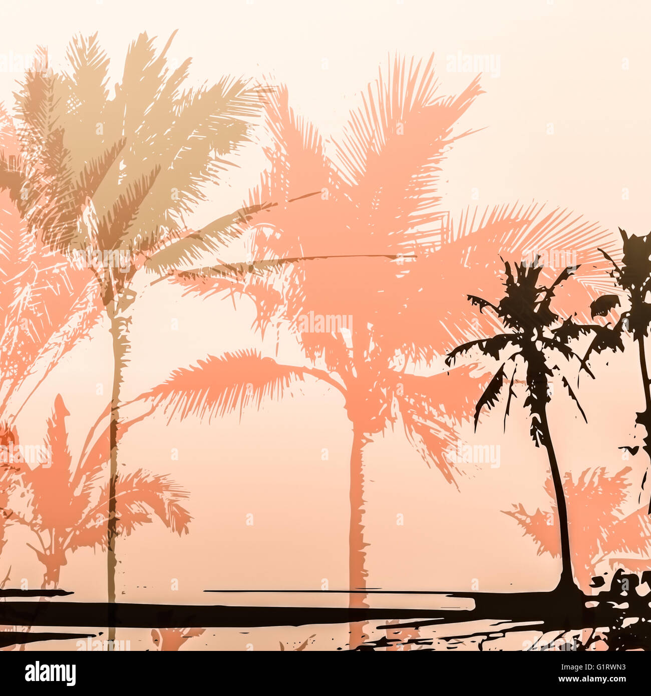 Palm tree graphic tee hi-res stock photography and images - Alamy