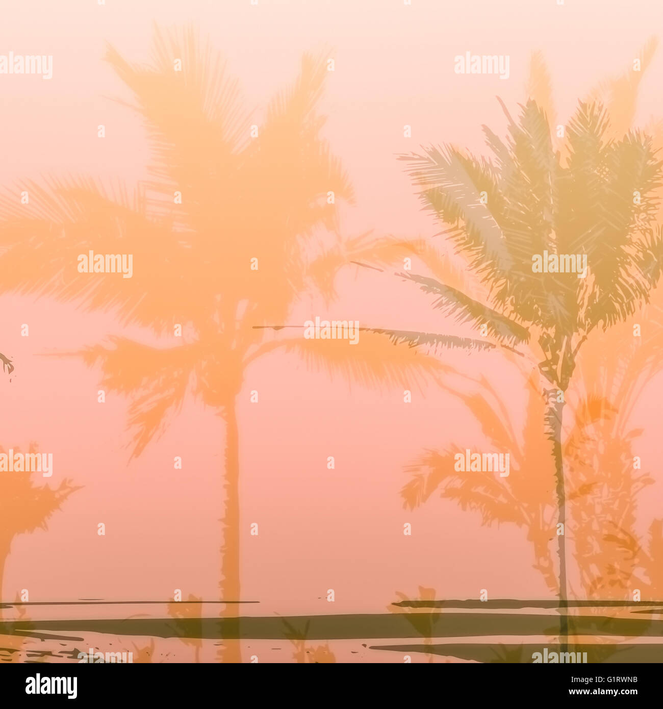 Palm tree print Stock Photo - Alamy