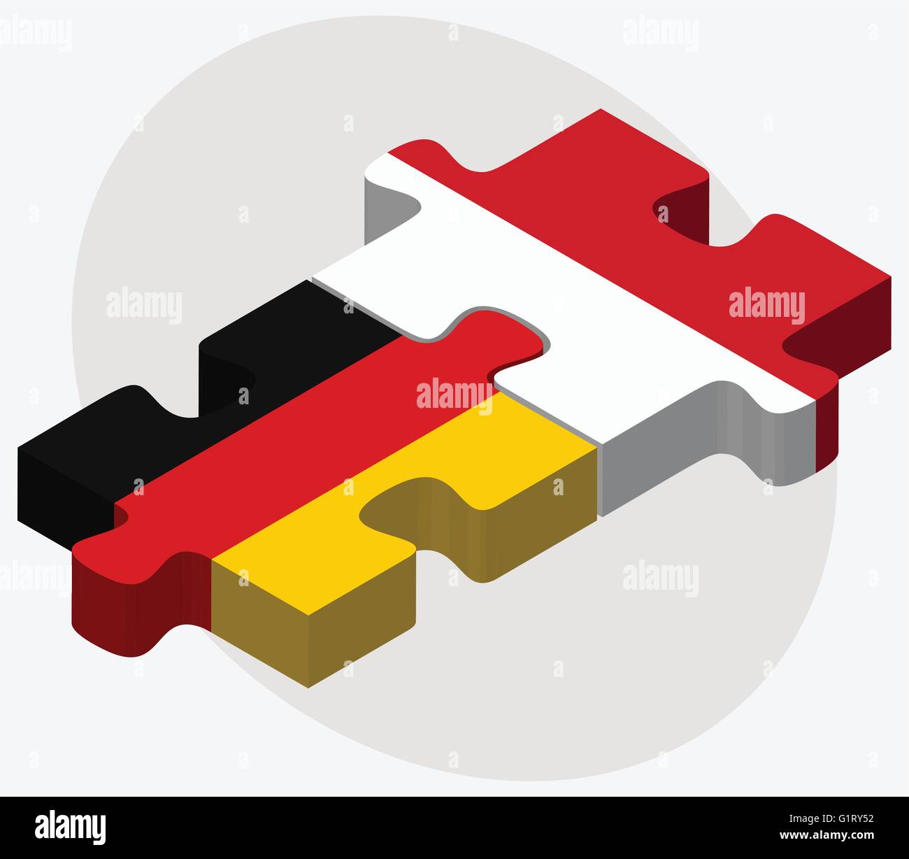 Germany and Malta Flags in puzzle isolated on white background Stock ...
