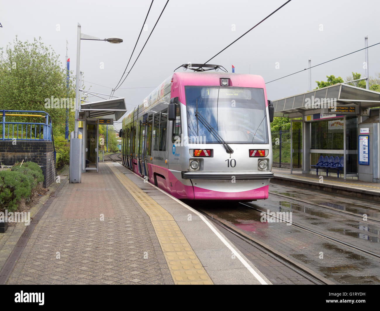 Midland Metro T69 Tram No.10 at Soho Benson Road -2 Stock Photo - Alamy