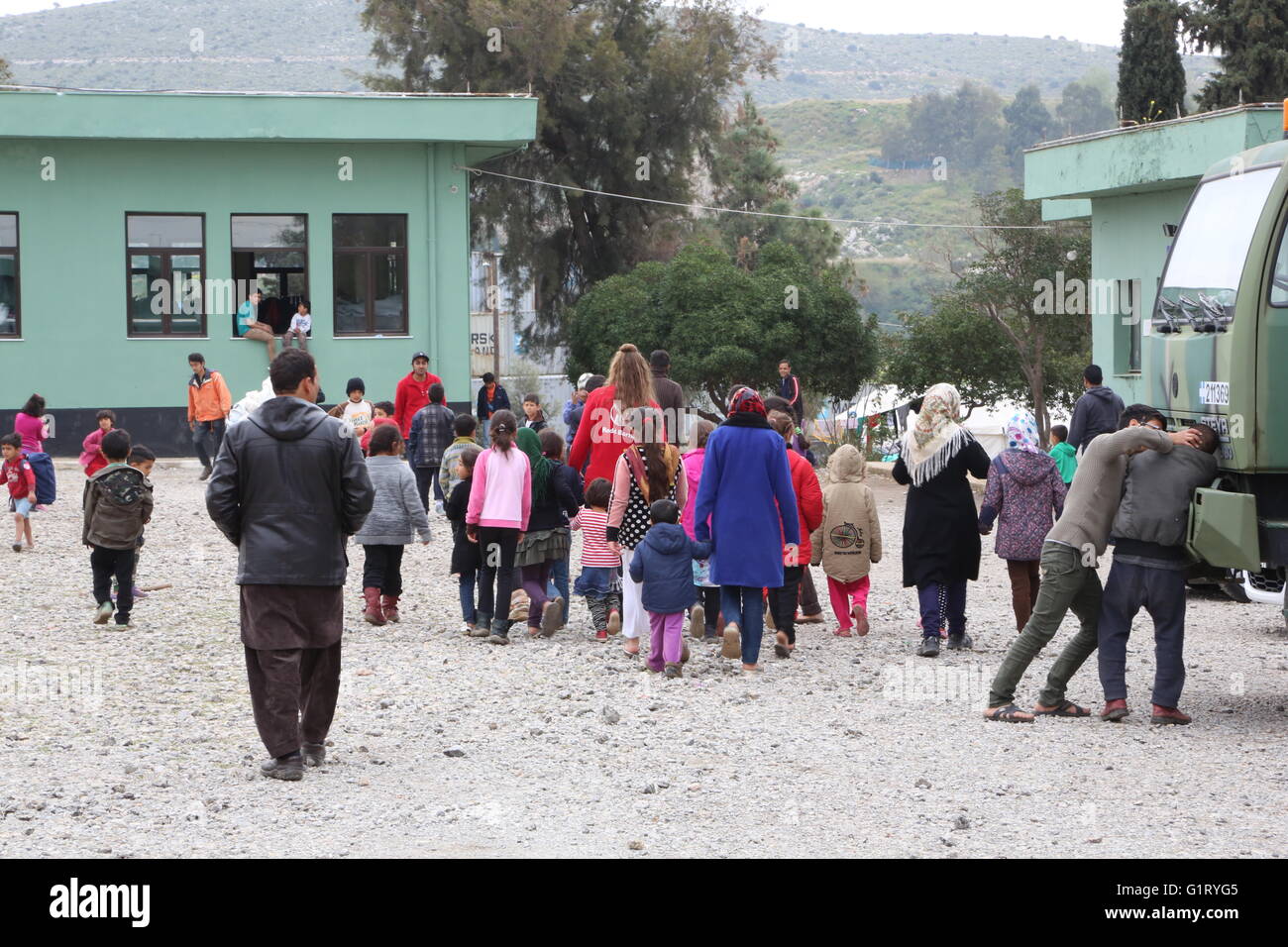 Greece, refugee camp, Schisto, children Stock Photo - Alamy