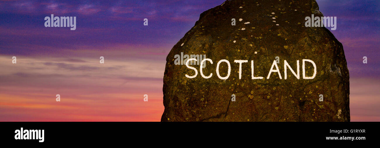Scottish border sign hi-res stock photography and images - Alamy