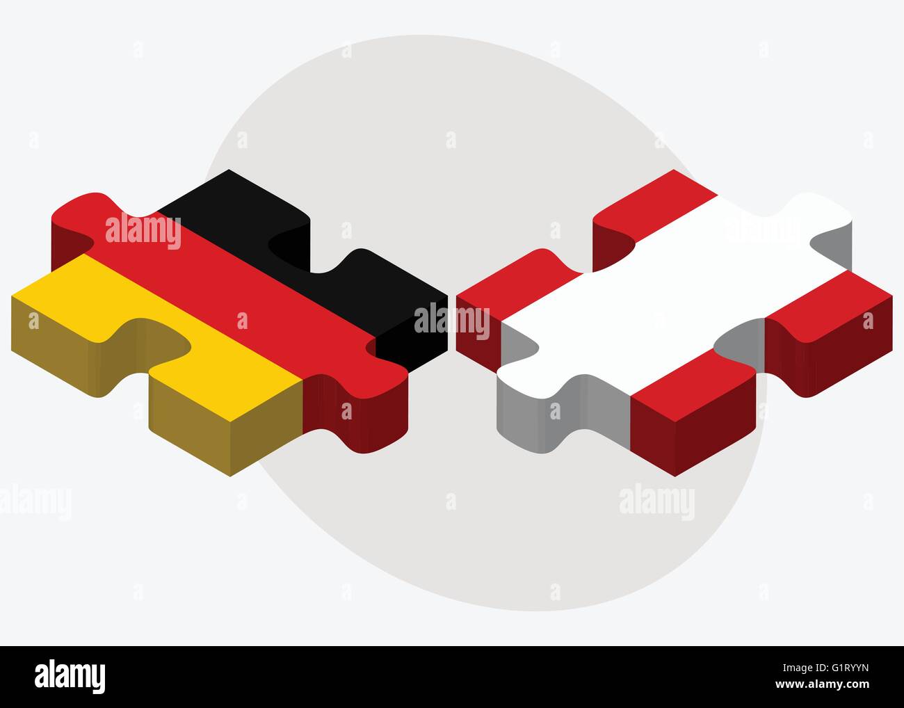 Germany and Peru Flags in puzzle isolated on white background Stock ...