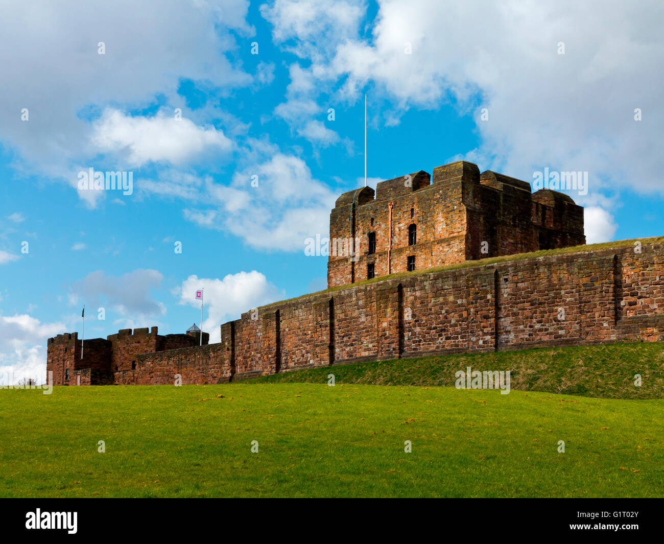 The exterior of Carlisle Castle originally built in the 12th century ...