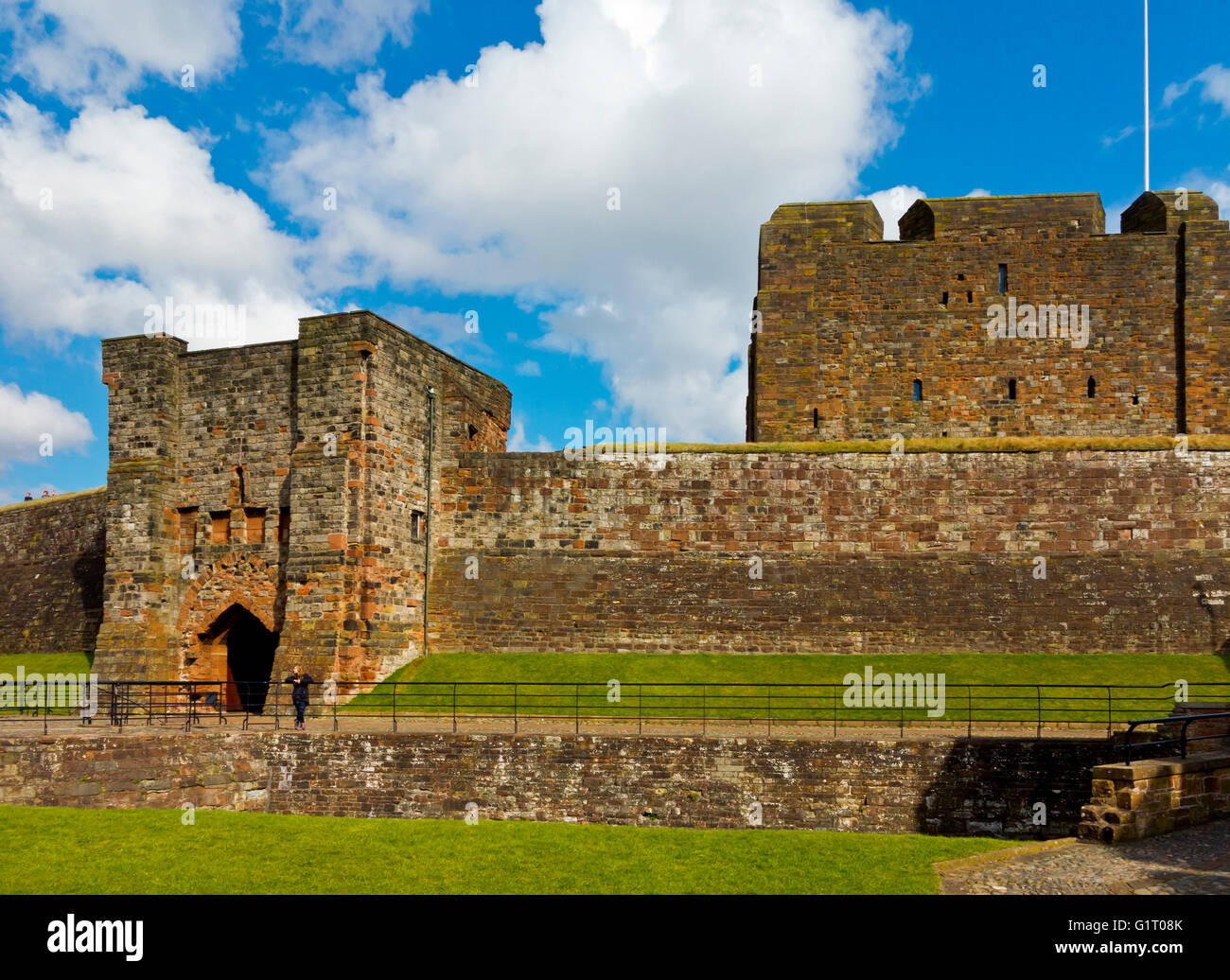 The exterior of Carlisle Castle originally built in the 12th century ...