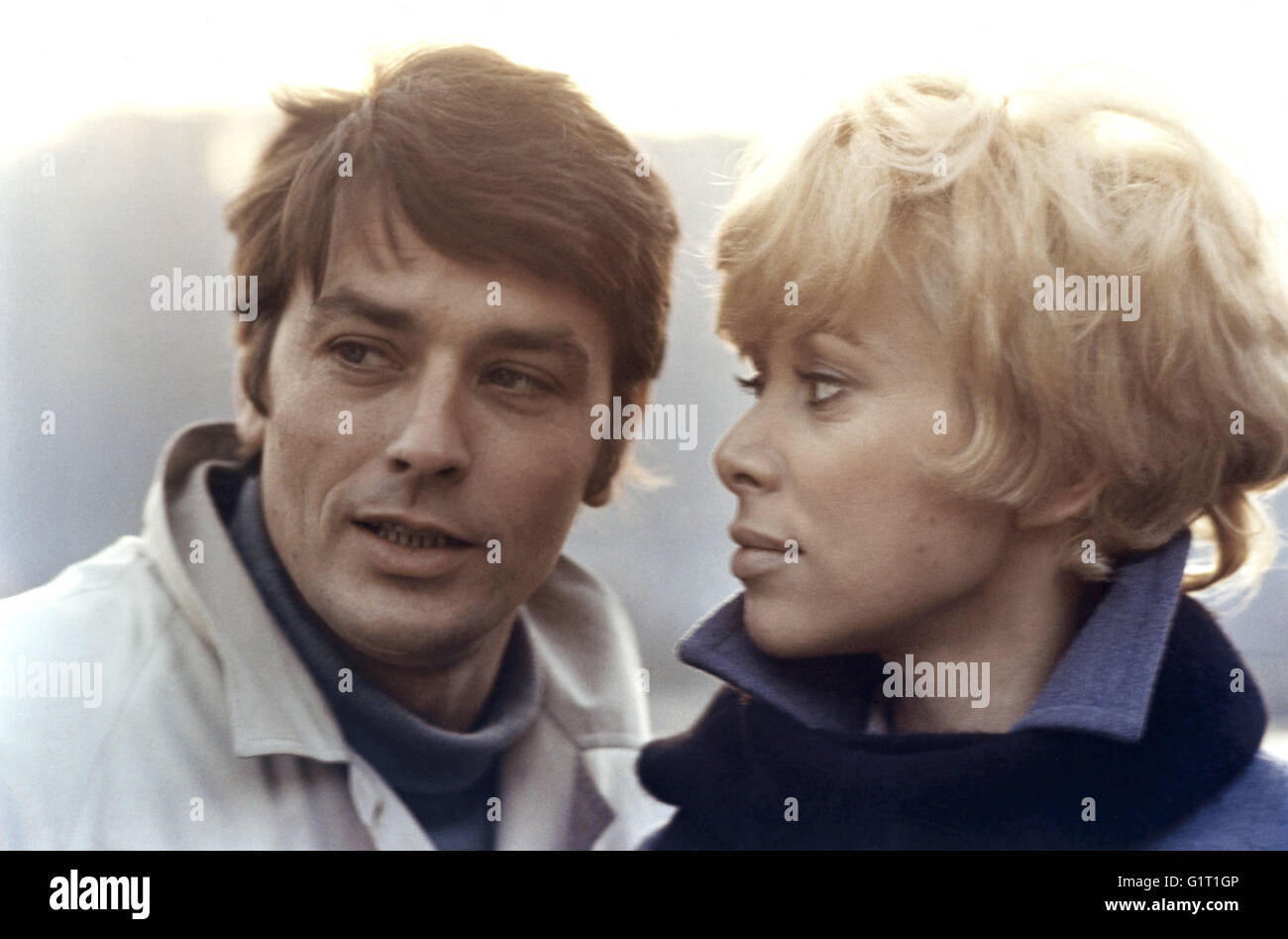 Alain Delon Mireille Darc Stock Photos & Alain Delon Mireille Darc ...
