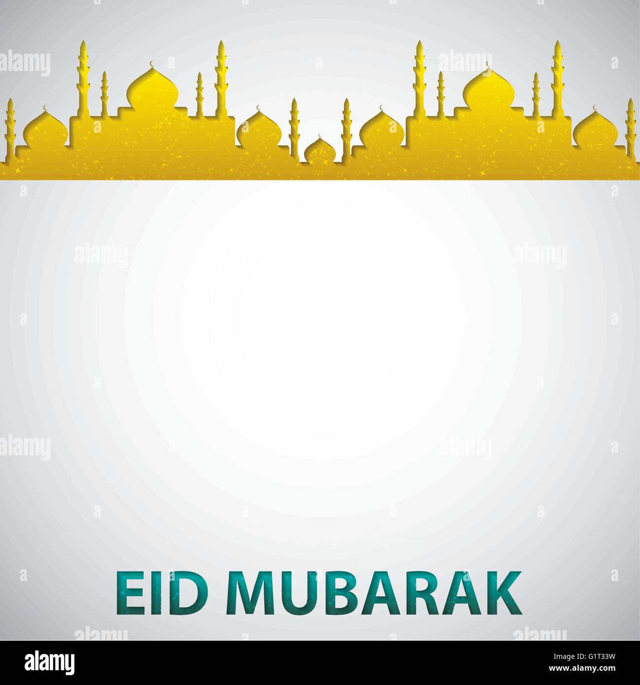 Mosque "Eid Mubarak" (Blessed Eid) card in vector format Stock Vector ...