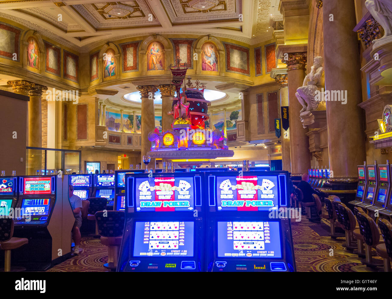 The Caesars Palace hotel and casino interior in Las Vegas Stock Photo ...