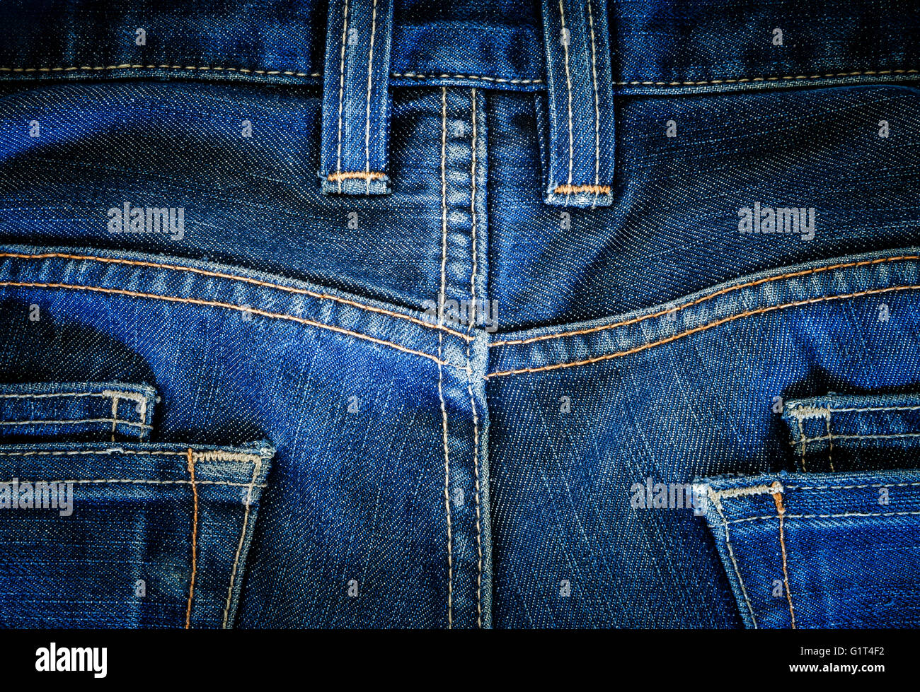 blue stonewashed jeans with pattern texture Stock Photo - Alamy