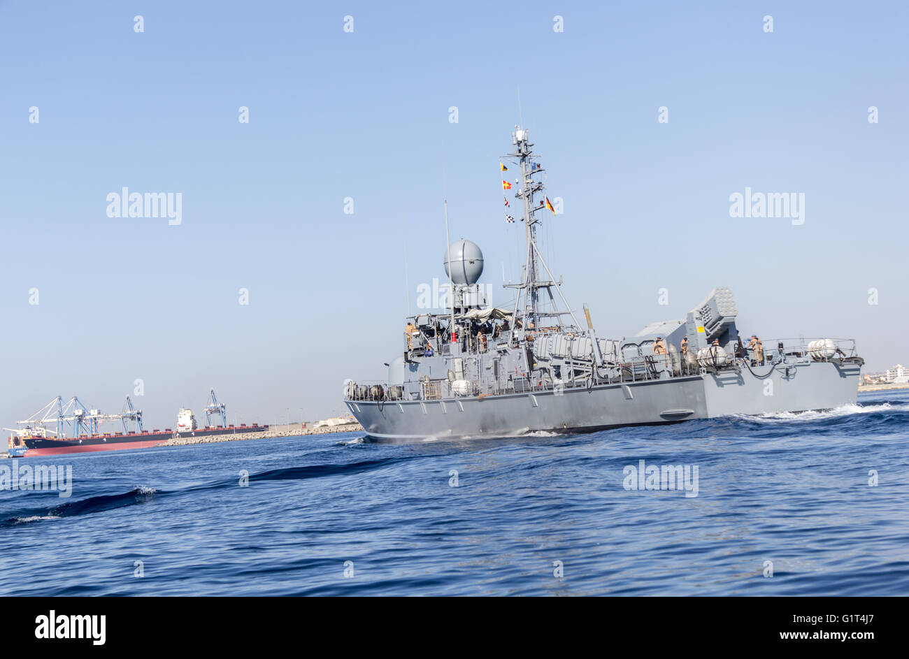 back from german navy warship Stock Photo - Alamy