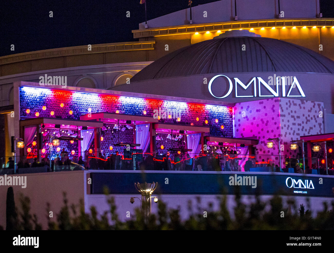The Omnia Night club in Ceasars palace hotel in Las Vegas Stock Photo ...