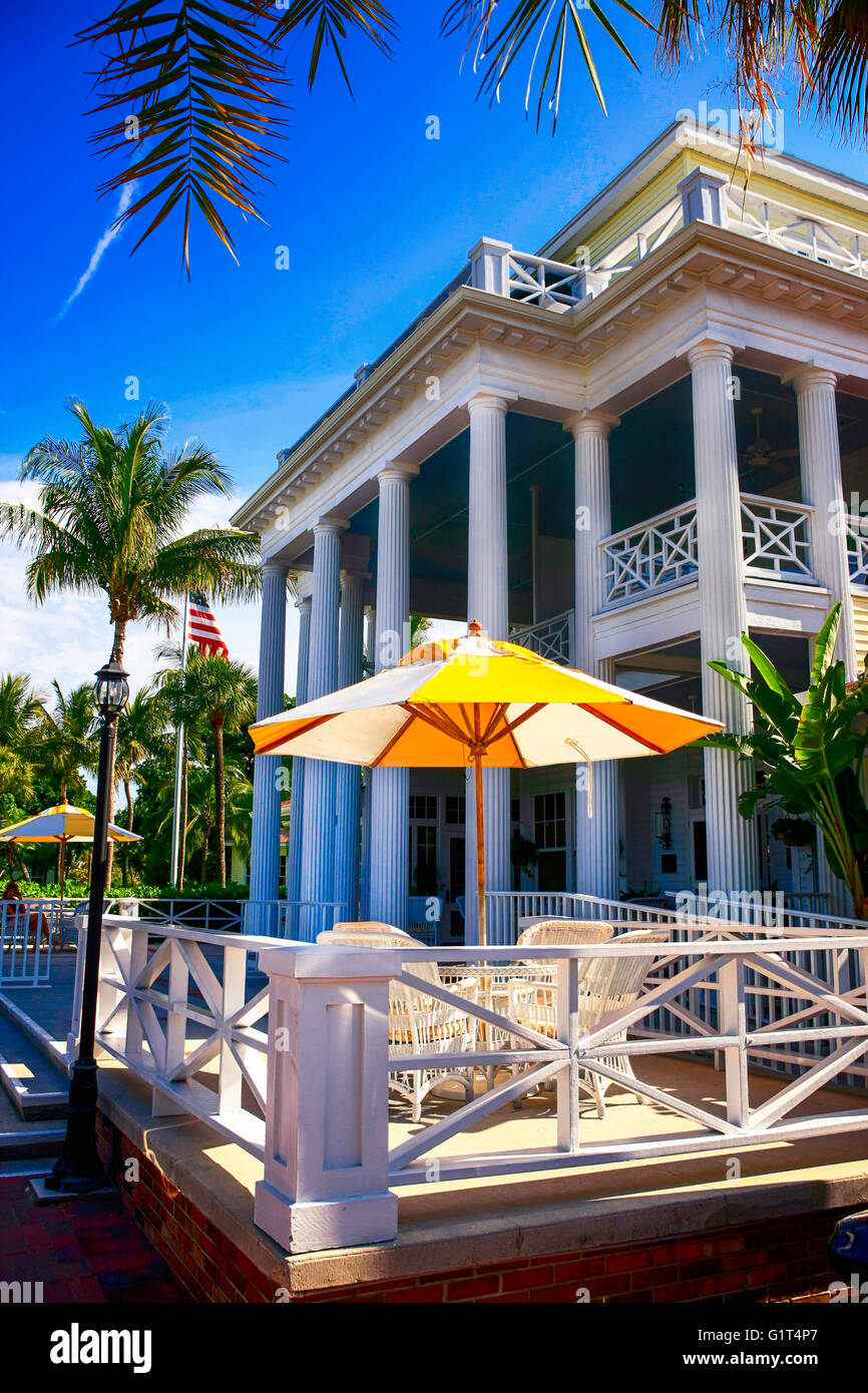 The front patio and entrance of the Gasparilla Inn & Club, Boca Grande ...