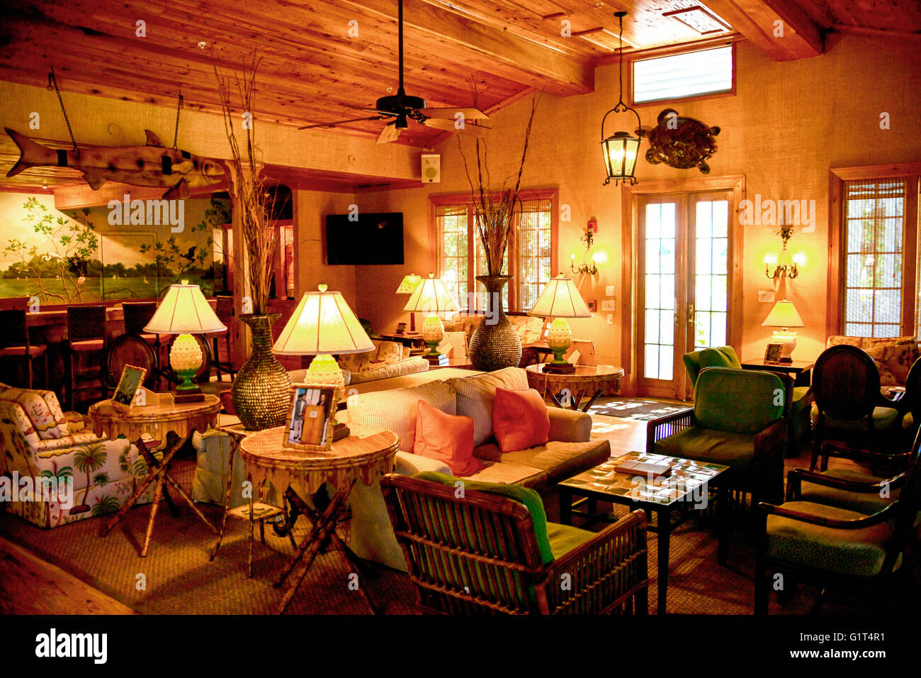 The Sporting Club themed room inside the Gasparilla Inn & Club, Boca ...
