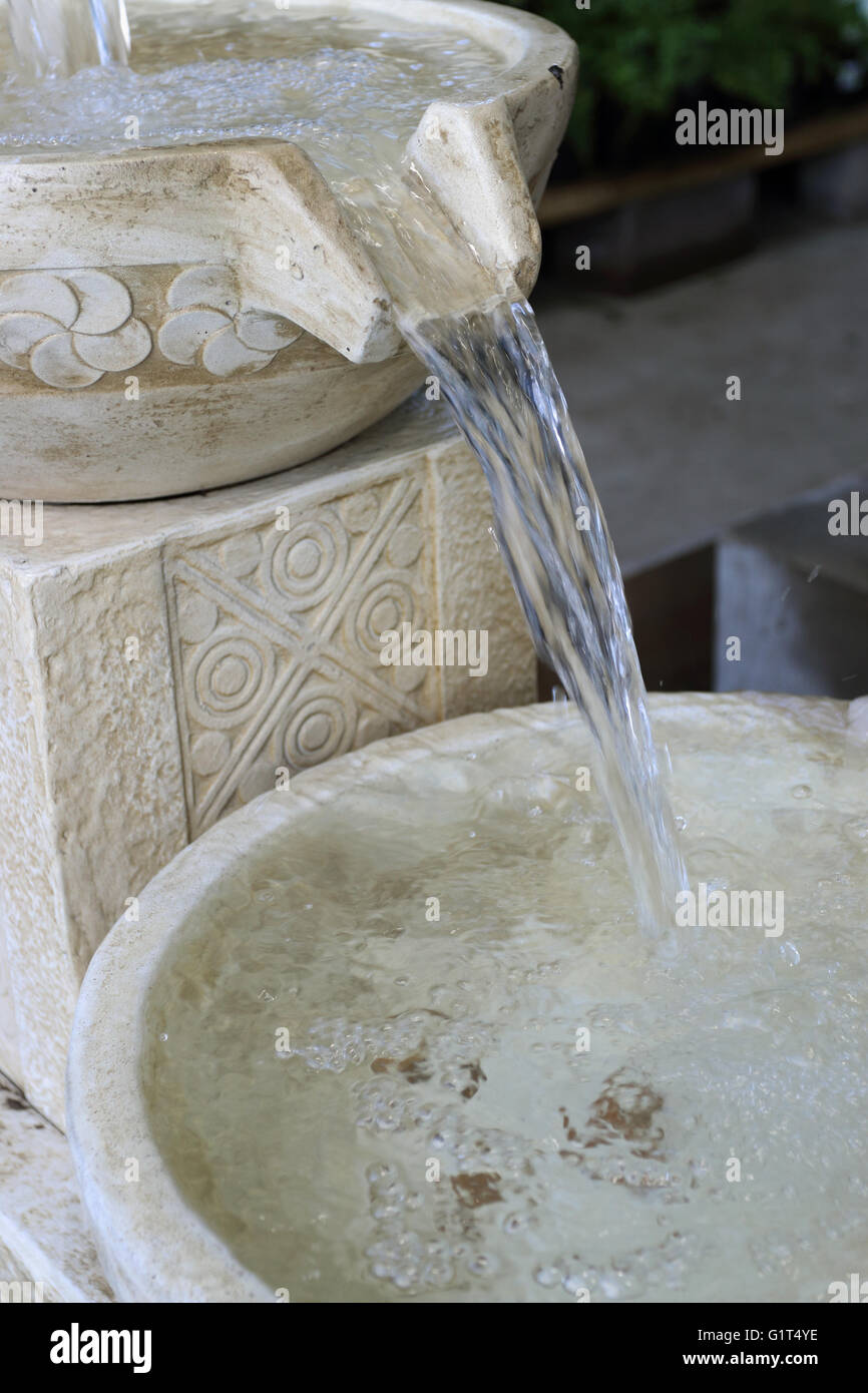 Man made Water fountains for garden decoration Stock Photo - Alamy