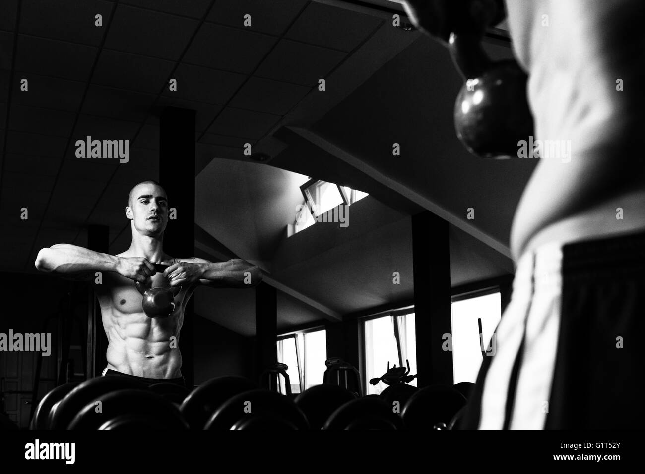 Mirror fitness Black and White Stock Photos & Images - Alamy