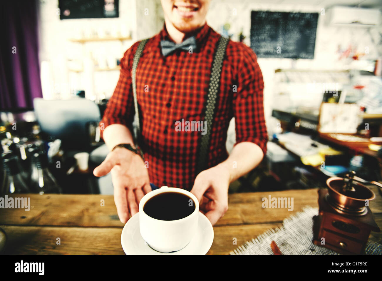 Take your coffee Stock Photo - Alamy