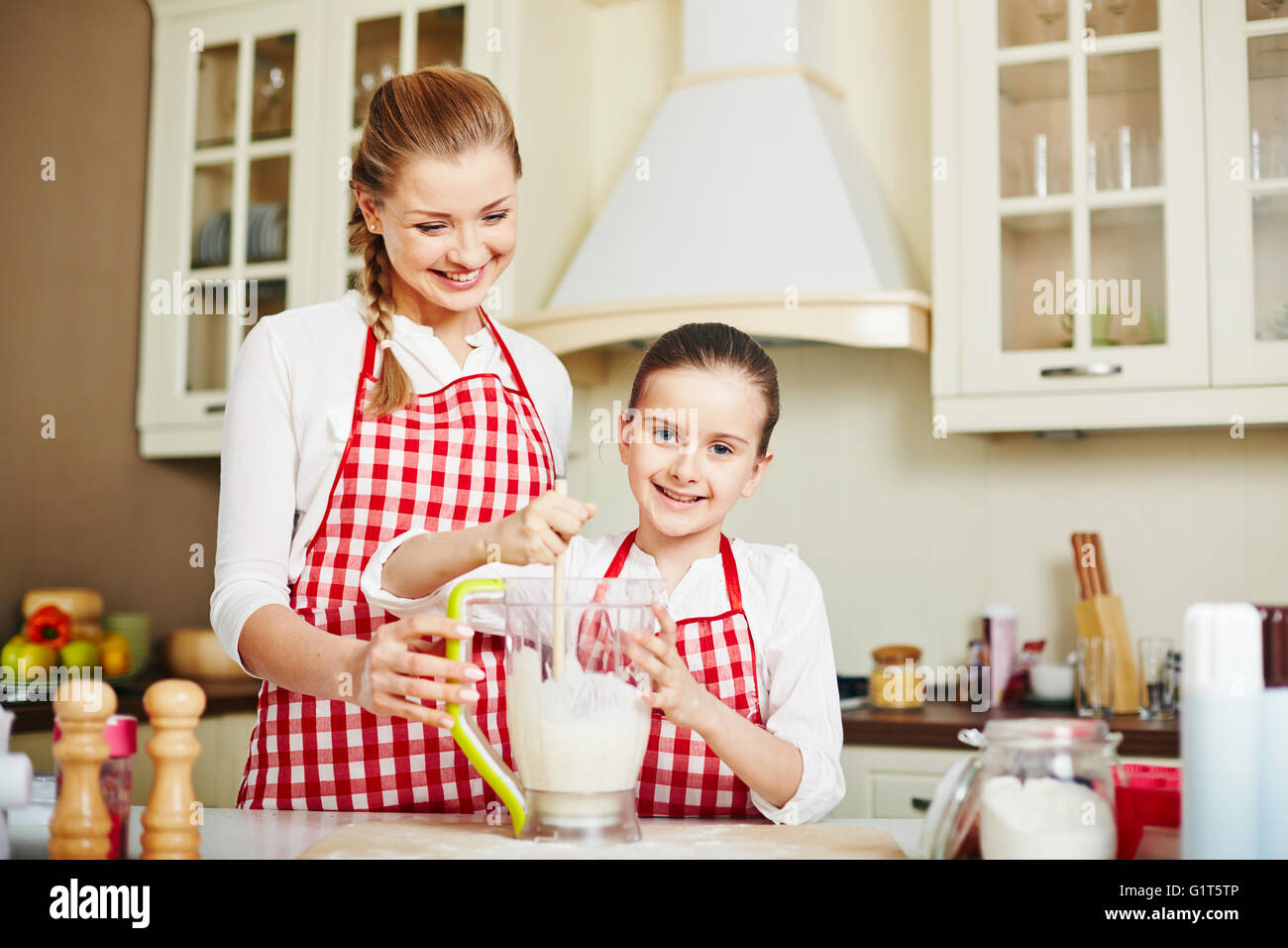 Cooking breakfast together Stock Photo - Alamy