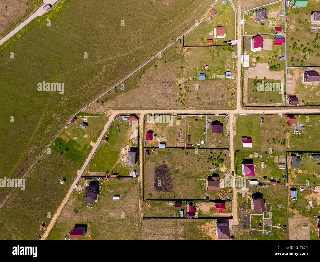 Village view from above Stock Photo - Alamy