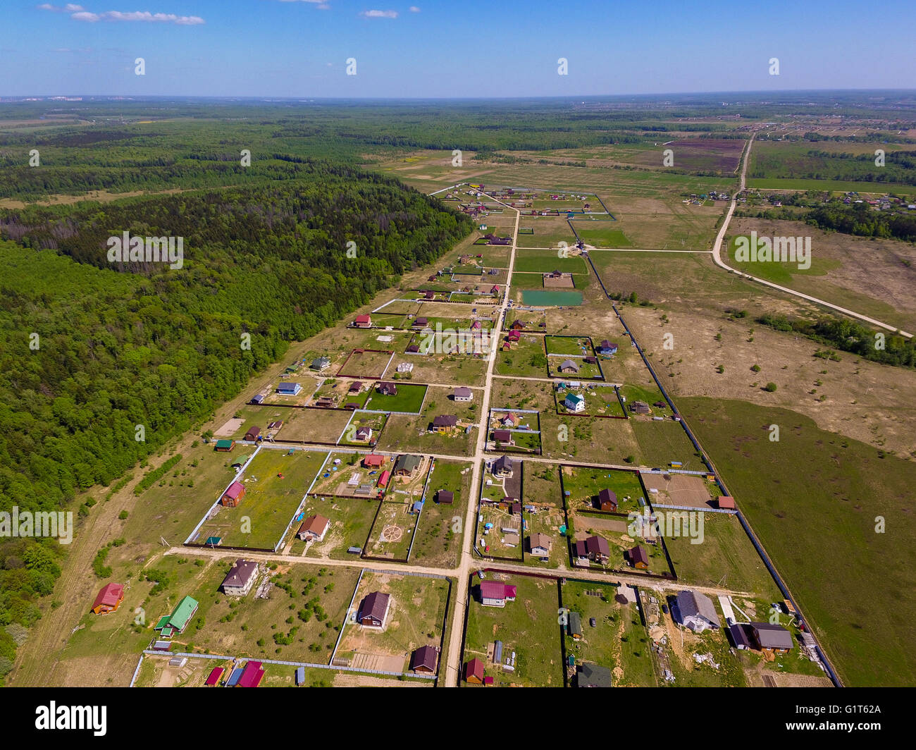 Village view from above Stock Photo - Alamy