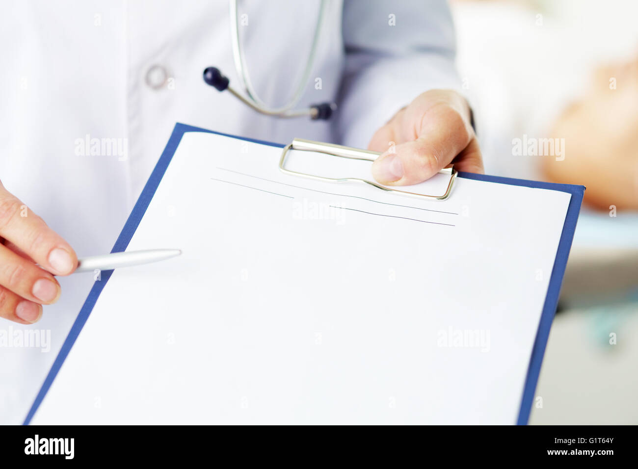 Fill in your medical record Stock Photo - Alamy