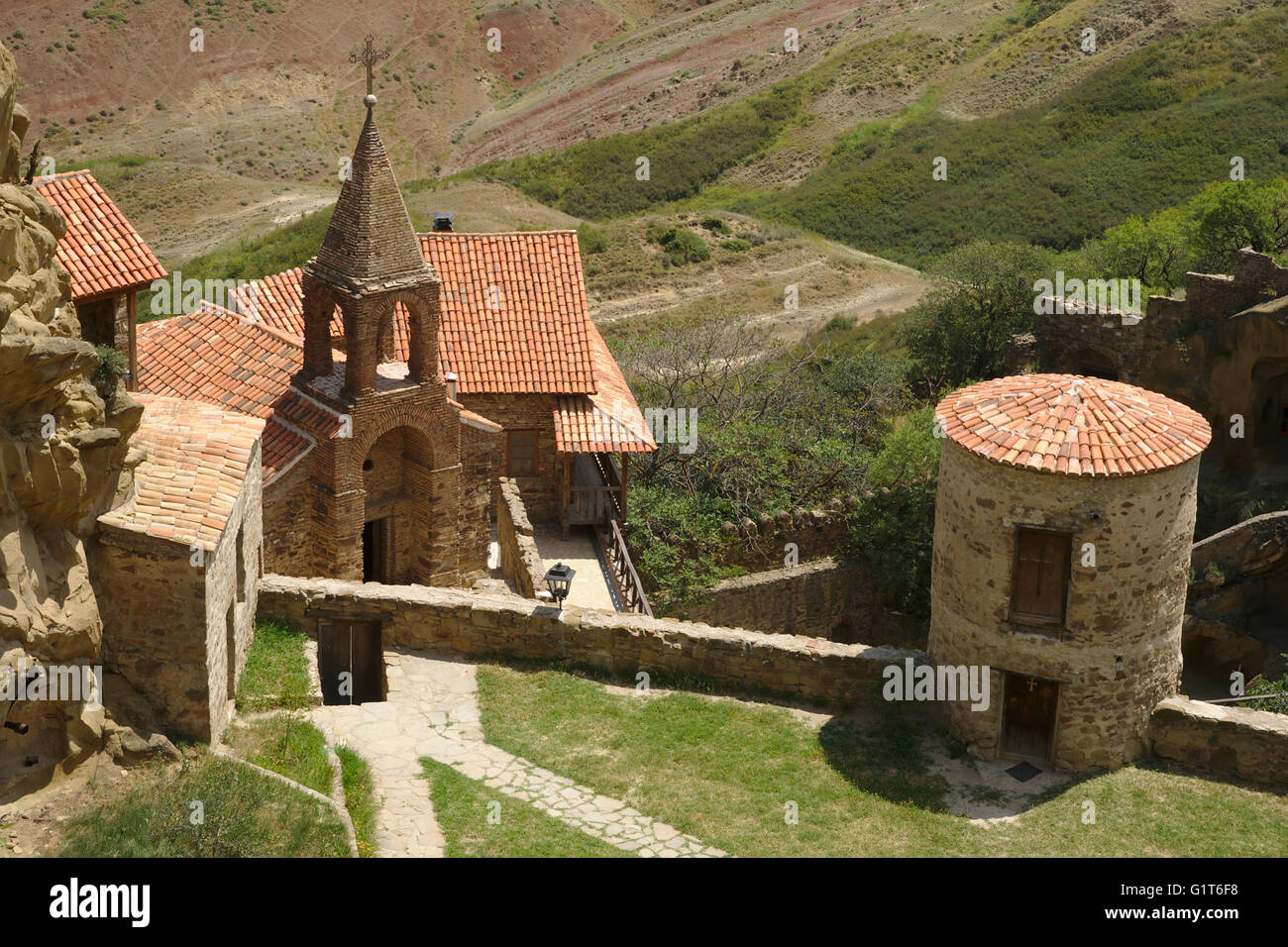 Udabno monastery, David Gareja, Georgia Stock Photo - Alamy