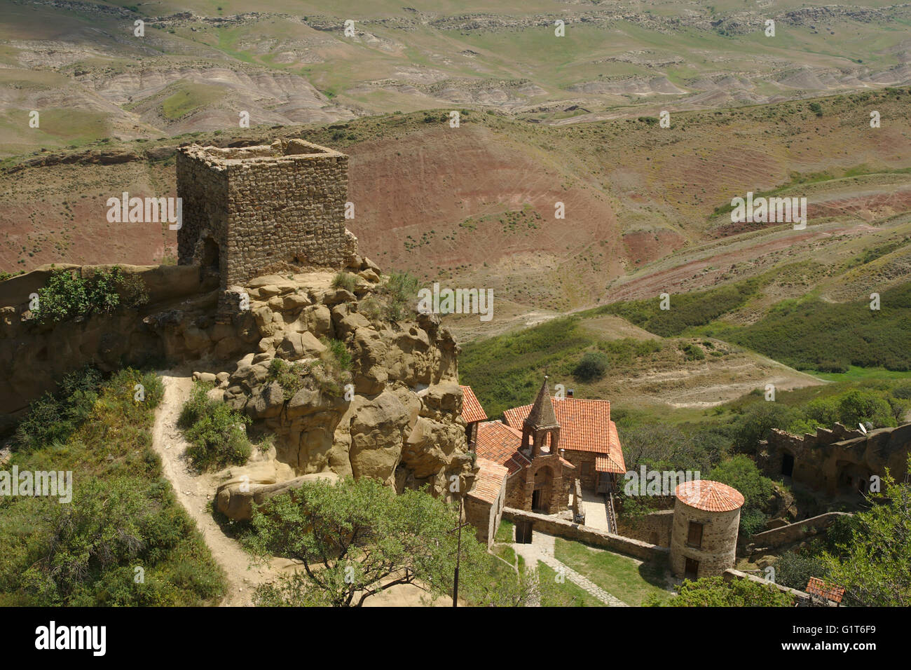 Udabno monastery, David Gareja, Georgia Stock Photo - Alamy
