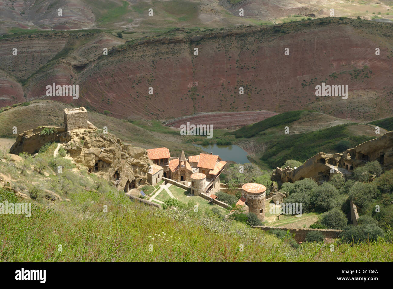 Udabno monastery, David Gareja, Georgia Stock Photo - Alamy