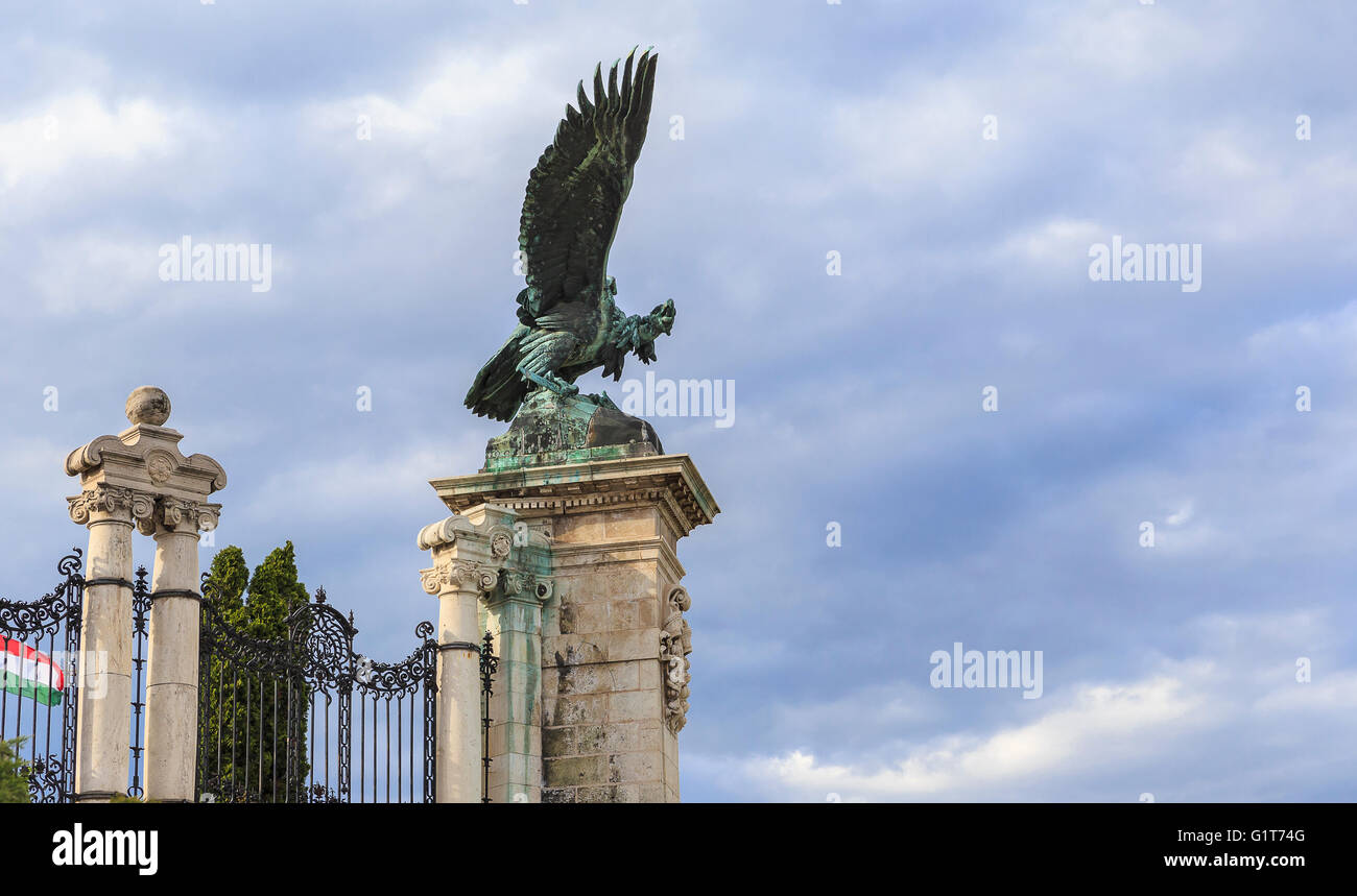 Statue hungarian turul bird sword hi-res stock photography and images ...