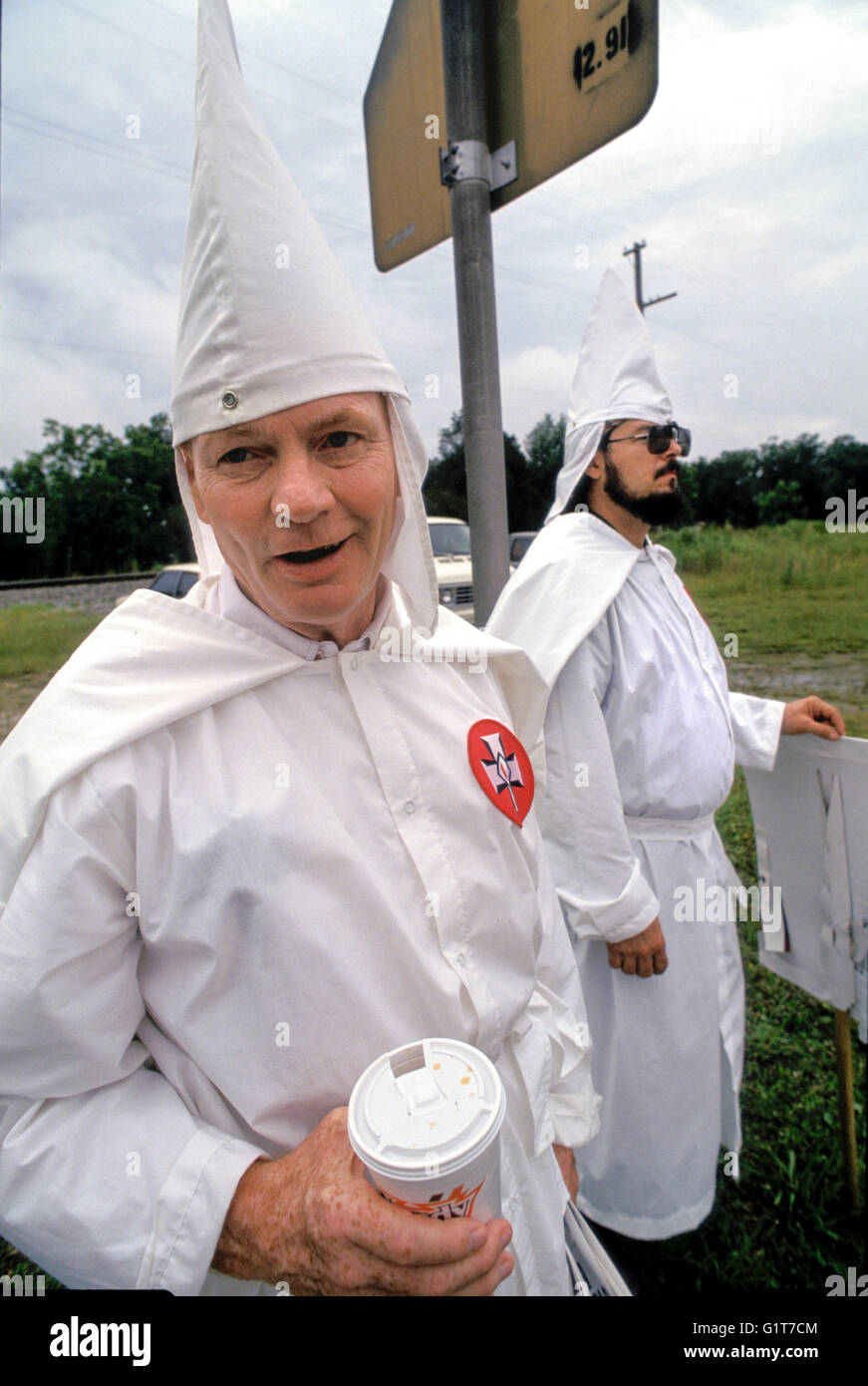Ku Klux Klan demonstrate on street in Florida Stock Photo - Alamy