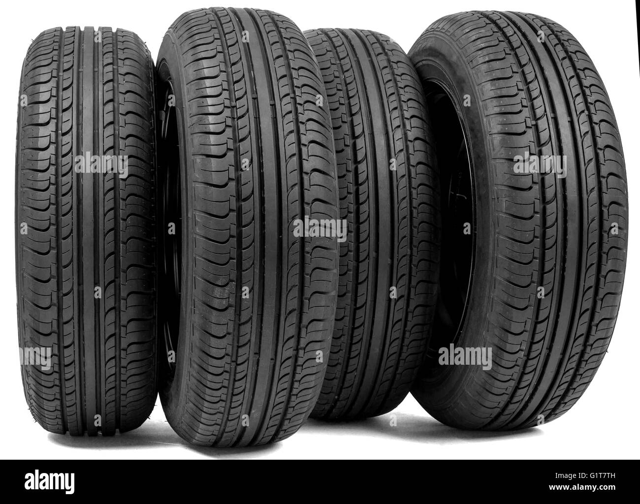 Stack of wheels. Isolated Stock Photo - Alamy
