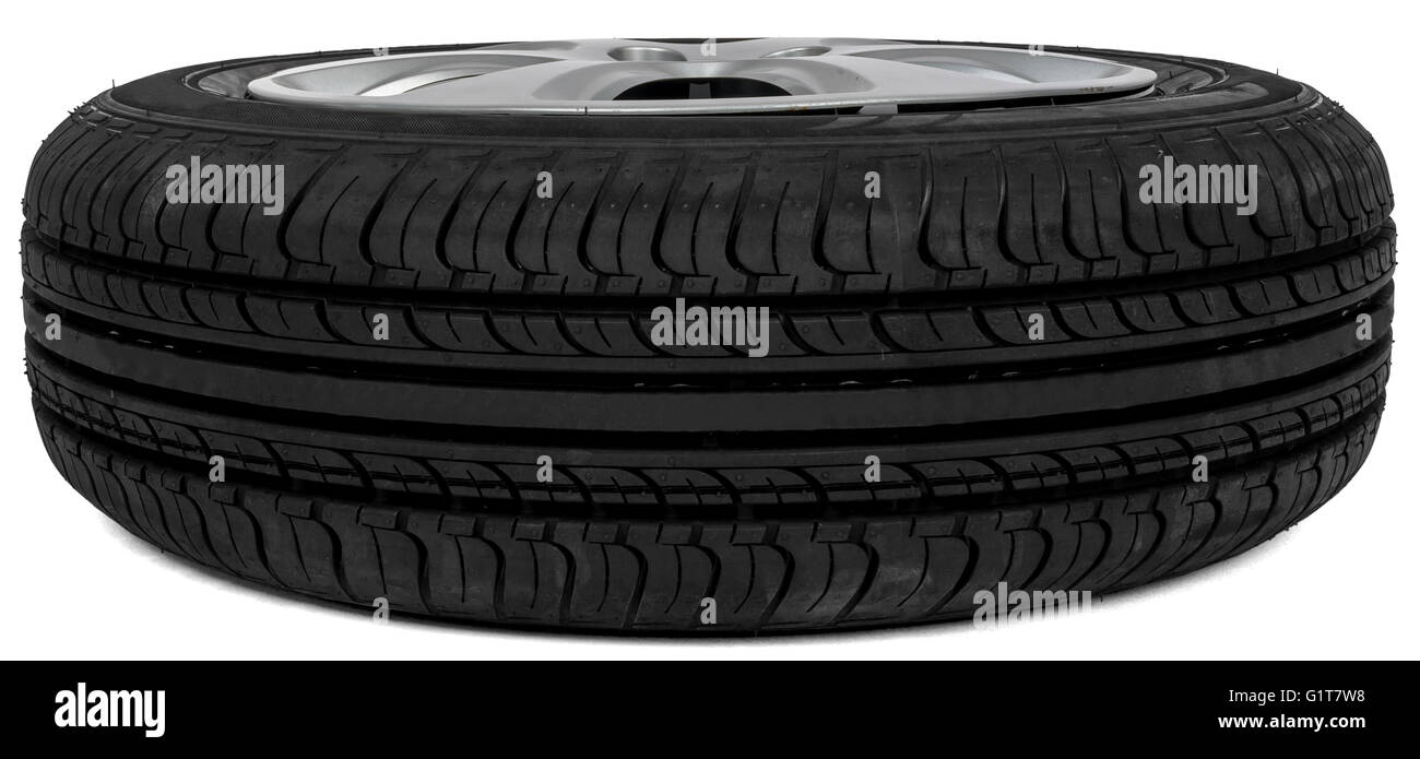 Car tire, isolated on white background Stock Photo - Alamy