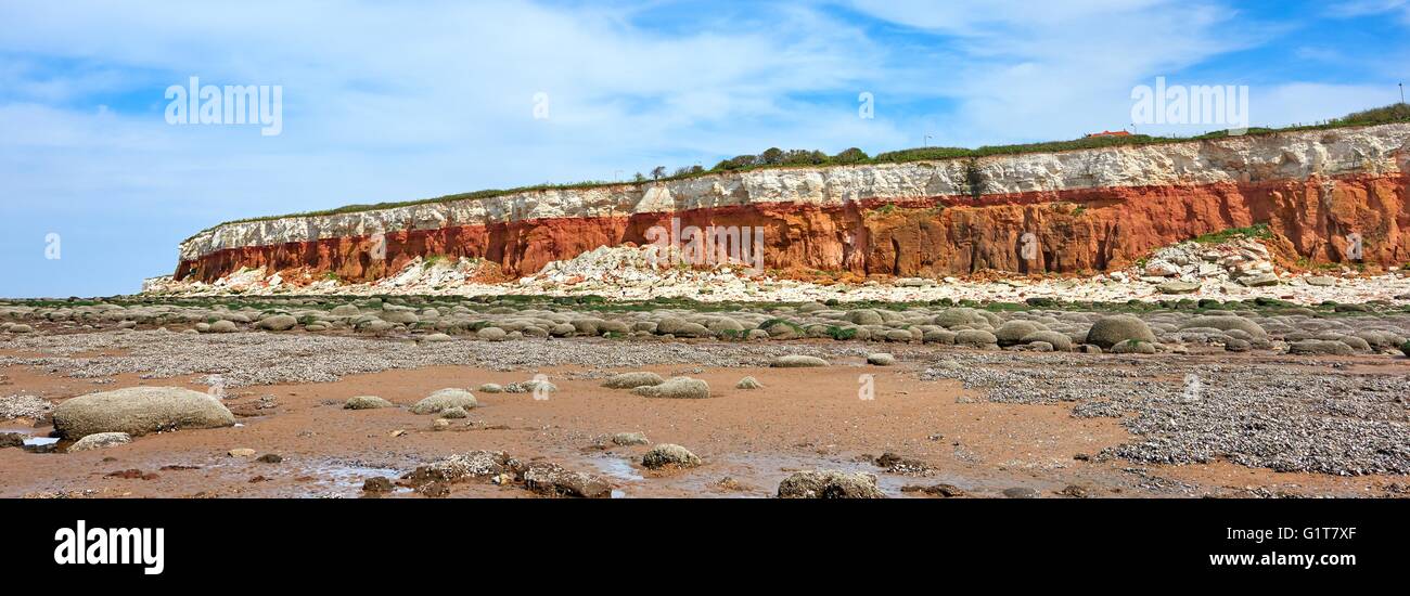 Old Hunstanton beach and cliffs Norfolk England UK Stock Photo - Alamy