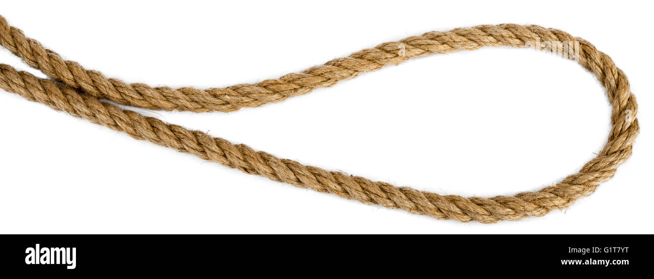 Ship rope isolated on white background Stock Photo - Alamy