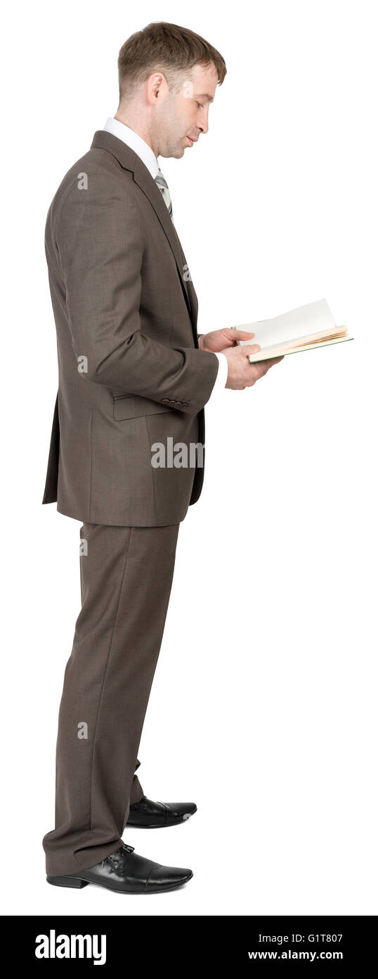 Handsome young businessman reading Cut Out Stock Images & Pictures - Alamy