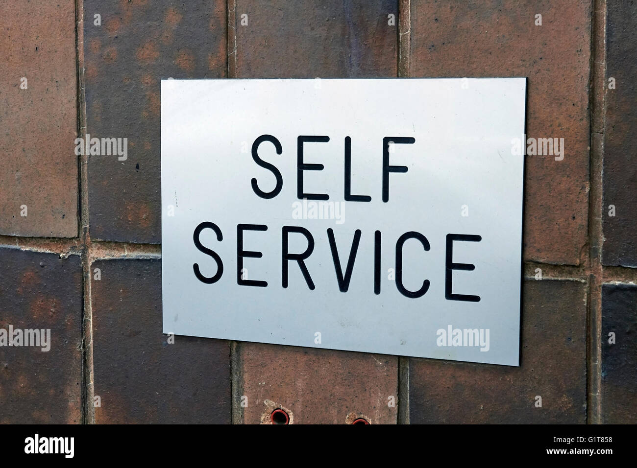self service sign Stock Photo - Alamy