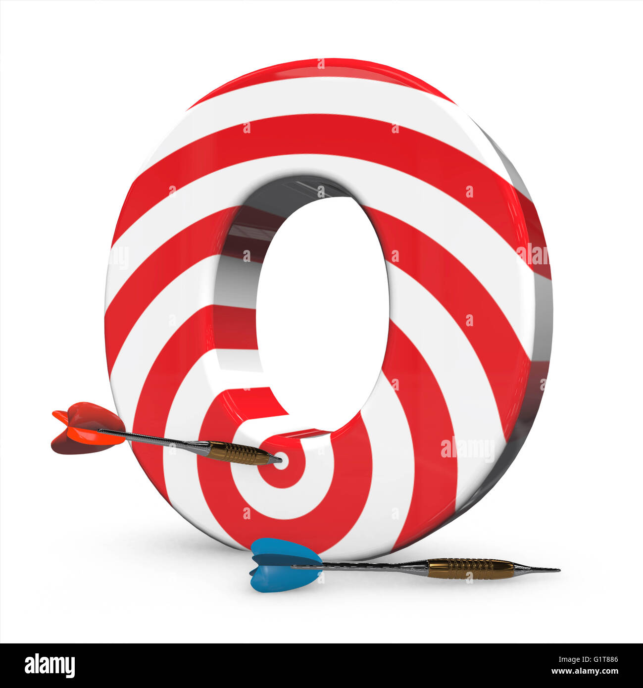 3d Target arrow letter alphabet. 3D render, 3D illustration Stock Photo ...