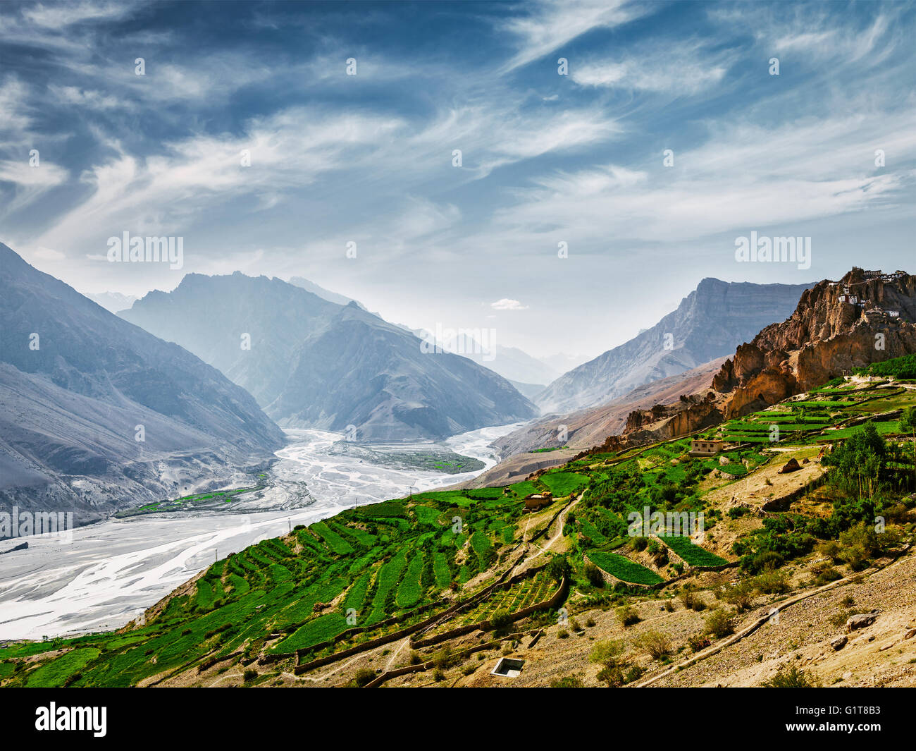 Spiti valley and river in Himalayas Stock Photo - Alamy
