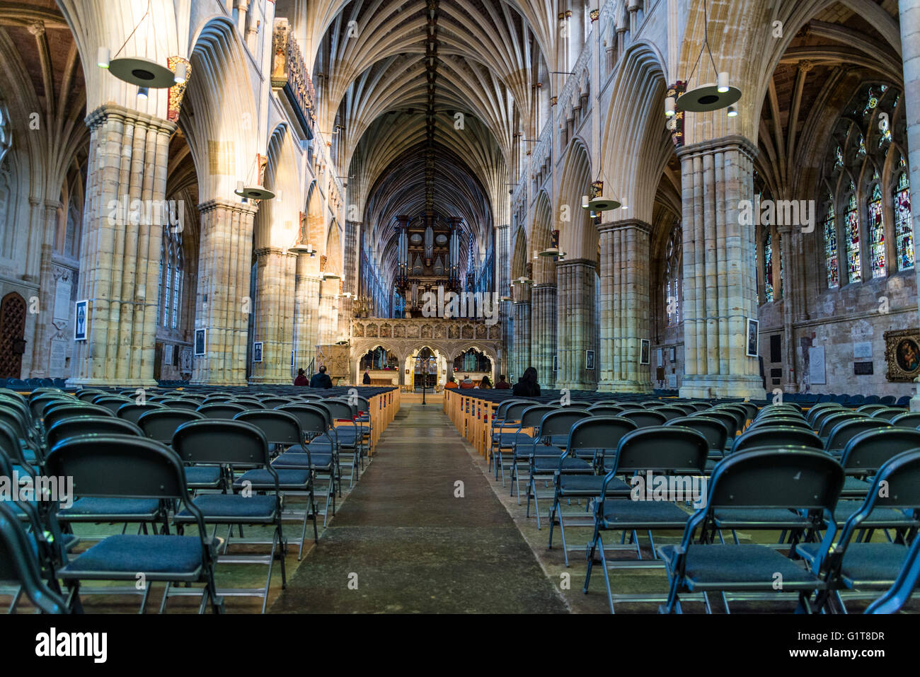 Exeter cathedral interior hi-res stock photography and images - Alamy