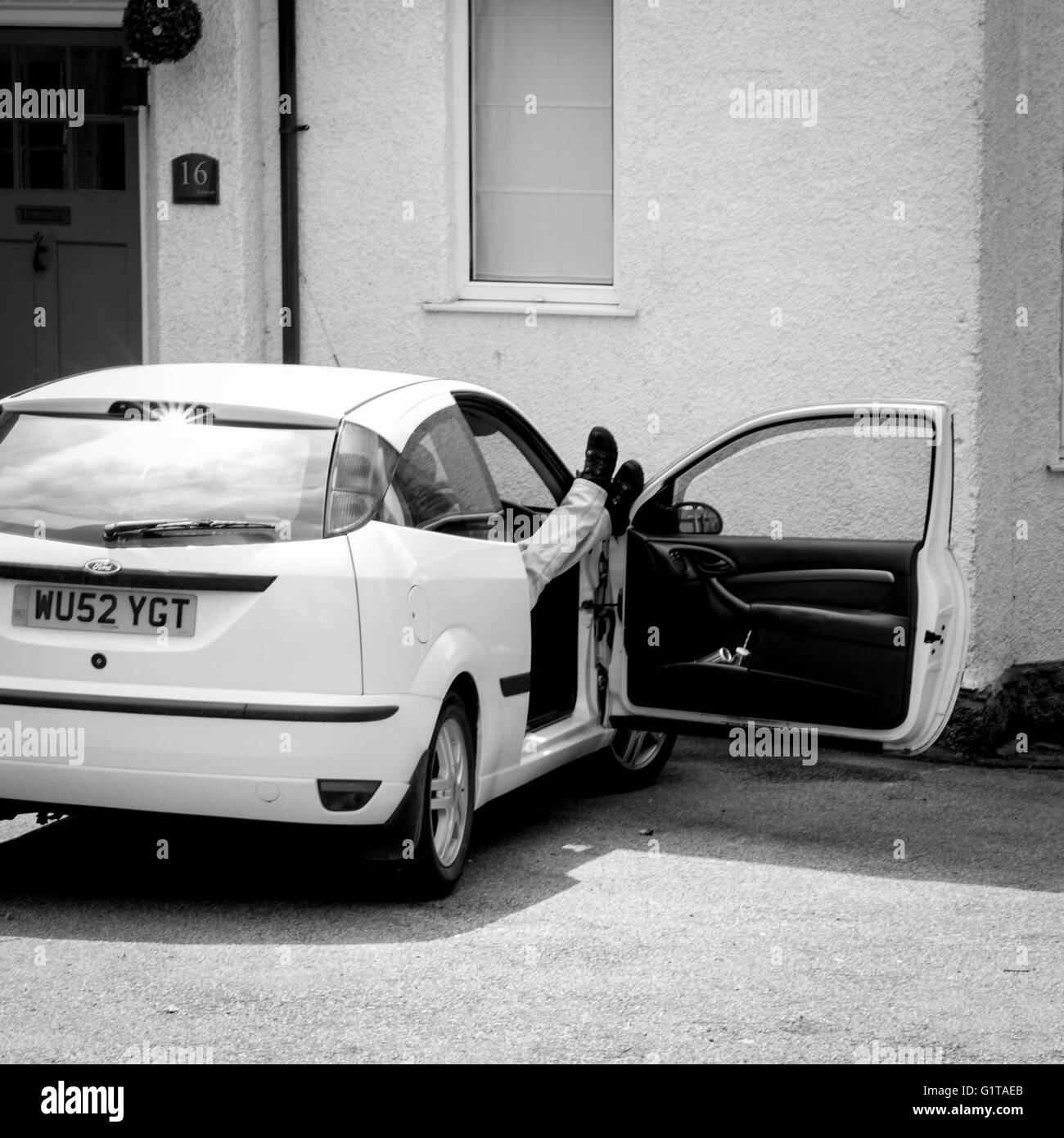 Feet back Black and White Stock Photos & Images - Alamy