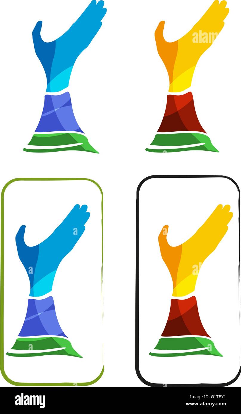 Vector Set of Color Hand Holding something Stock Vector Image & Art - Alamy