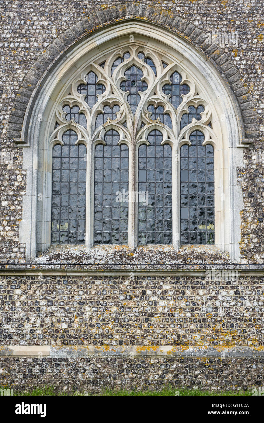 Vernacular architecture using flint stones on the wall of the east ...