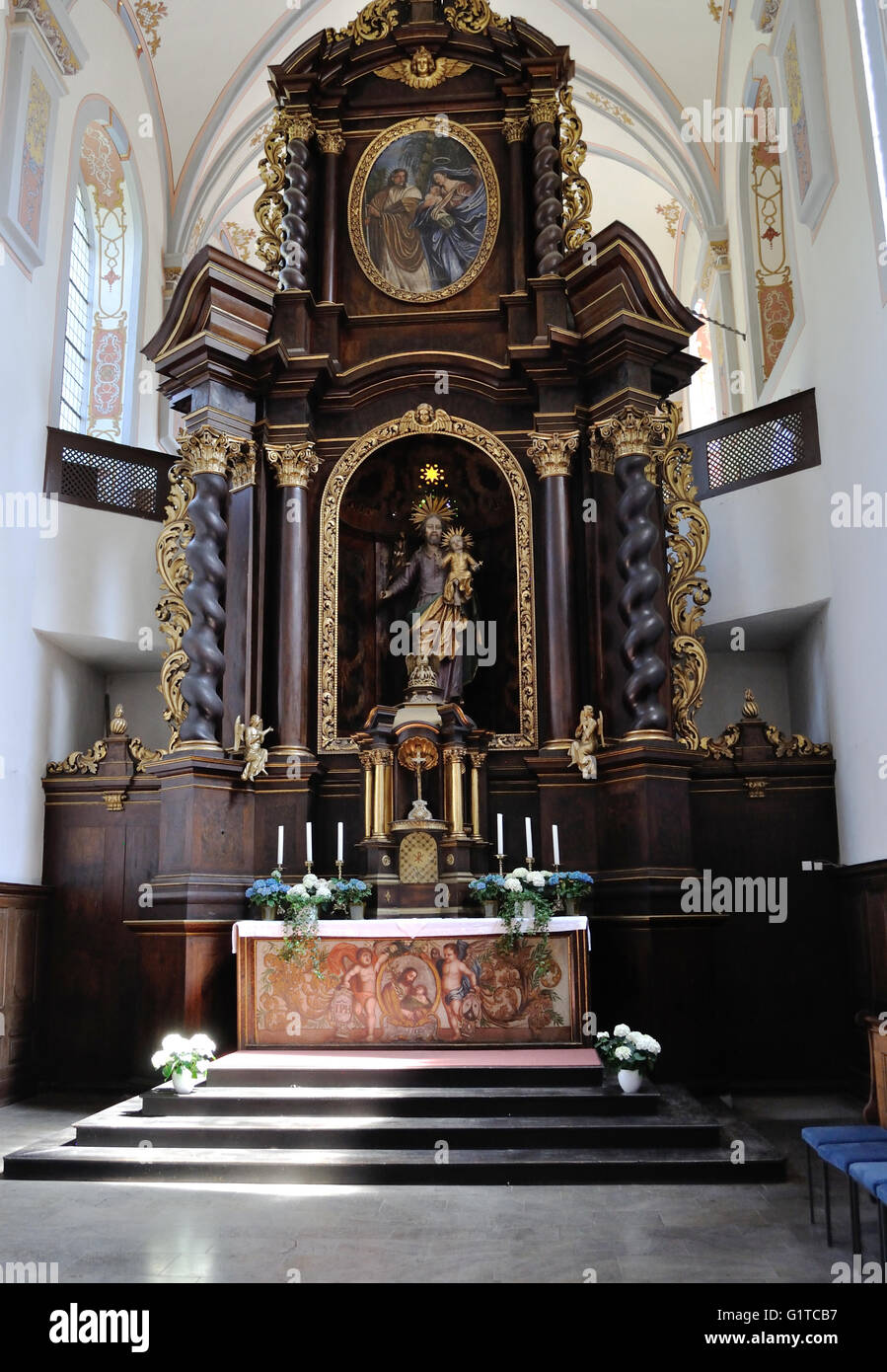 The Baroque High Altar in the Church of St Joseph in Beilstein, on the ...