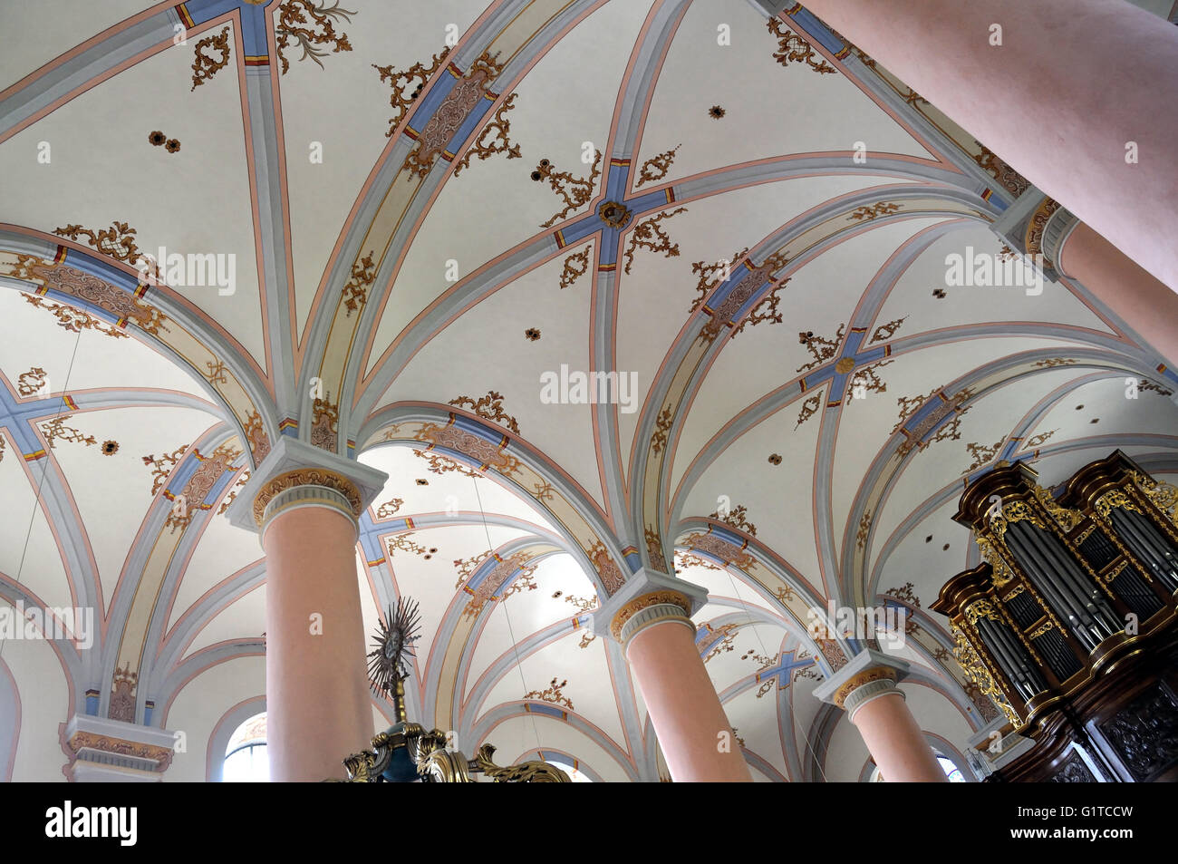 Decorative ceiling of the Church of St Joseph in Beilstein, on the ...