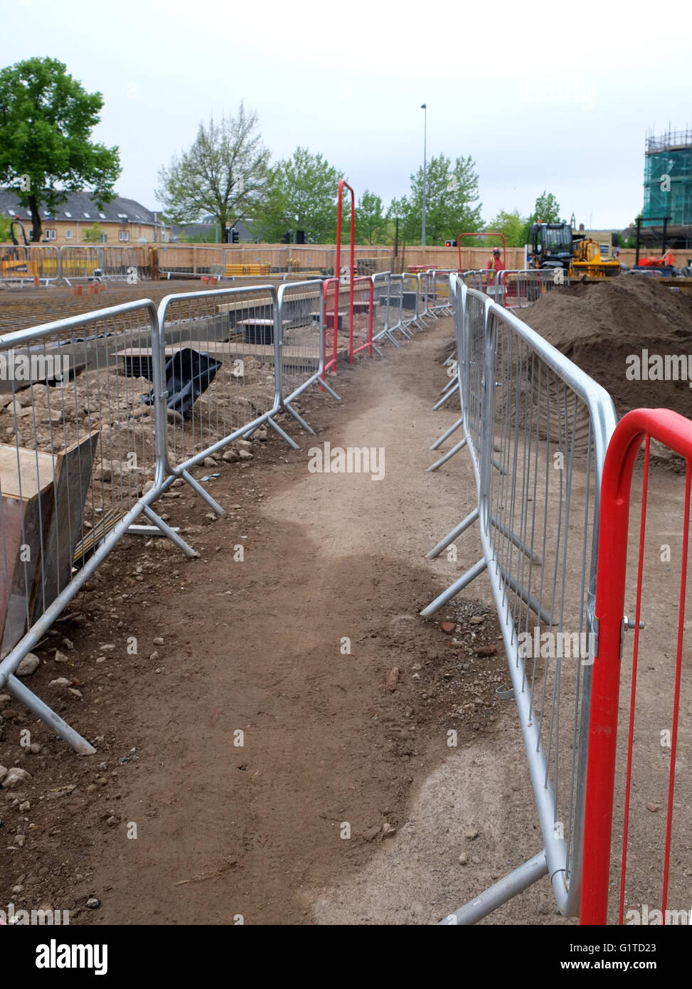 Safe walkways in place on a construction site in South Wales, May 2016 ...
