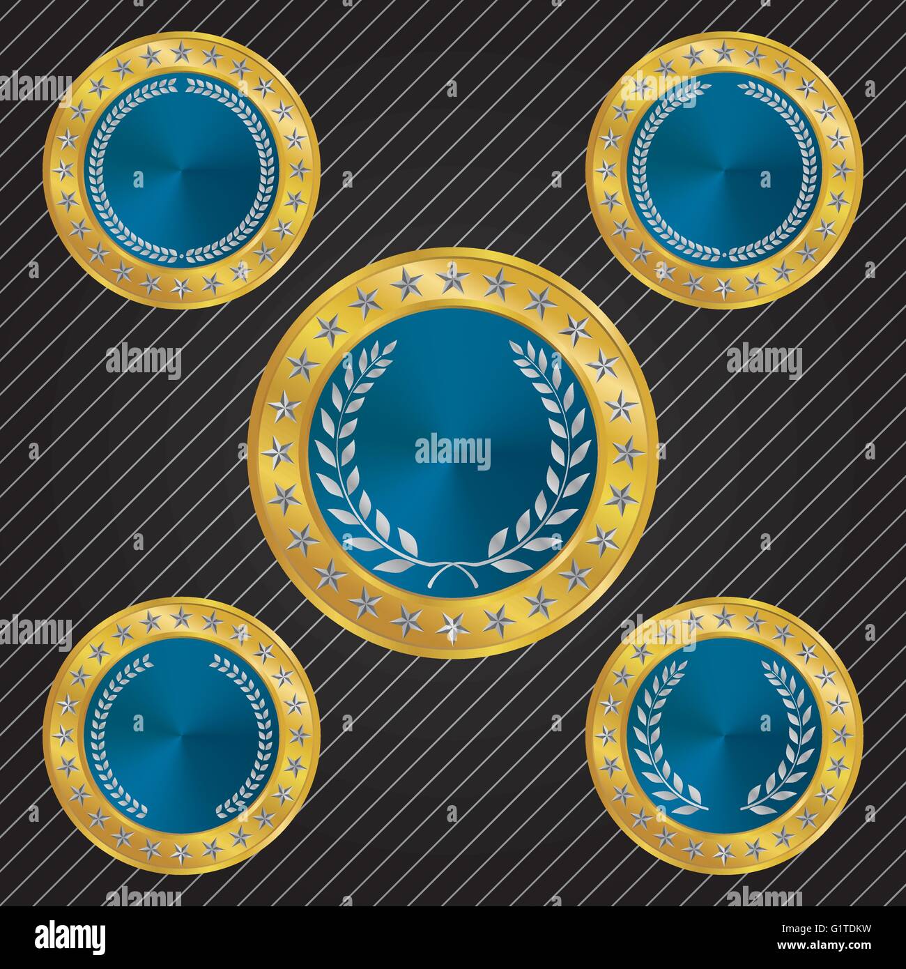 Blue medallions hi-res stock photography and images - Alamy